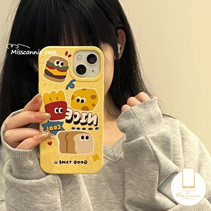 MissConnie Cute Cartoon Bread French Fries Phone Case Compatible for ...