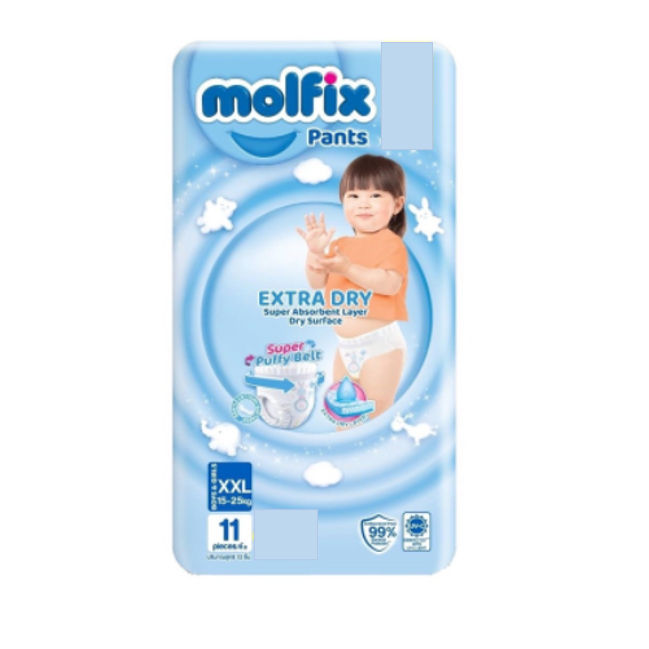Molfix Extra Dry โมลฟิกซ์ ผ้าอ้อมเด็กเเบบกางเกง รุ่นเอ็กซ์ตร้าดราย แพ้ ...