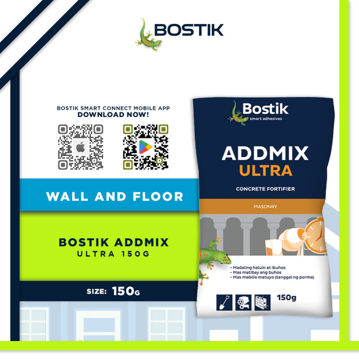 BOSTIK Addmix Ultra Concrete Portifier, 150g, Addmixture for Better Concrete Quality Quick ...