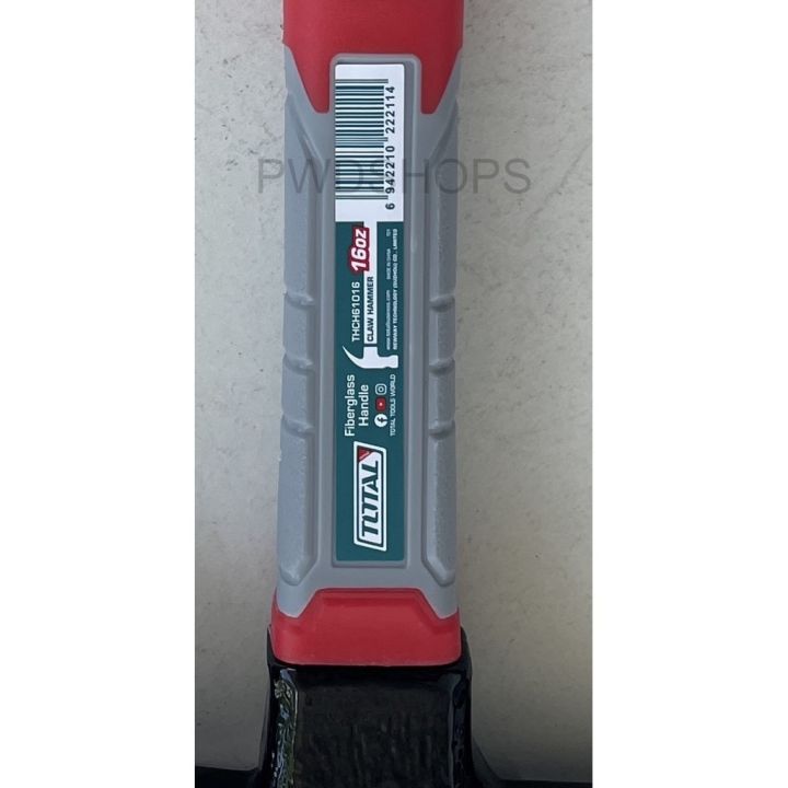 TOTAL ค้อนตีตะปู หัวแม่เหล็ก ด้ามไฟเบอร์ รุ่น THCH61016 450g ค้อนช่าง ...