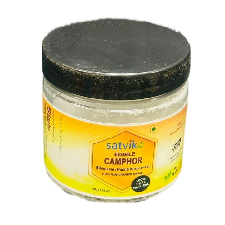 Satvik Edible Camphor, 25g/50/200G - 100% Pure Edible Camphor, Kapur ...