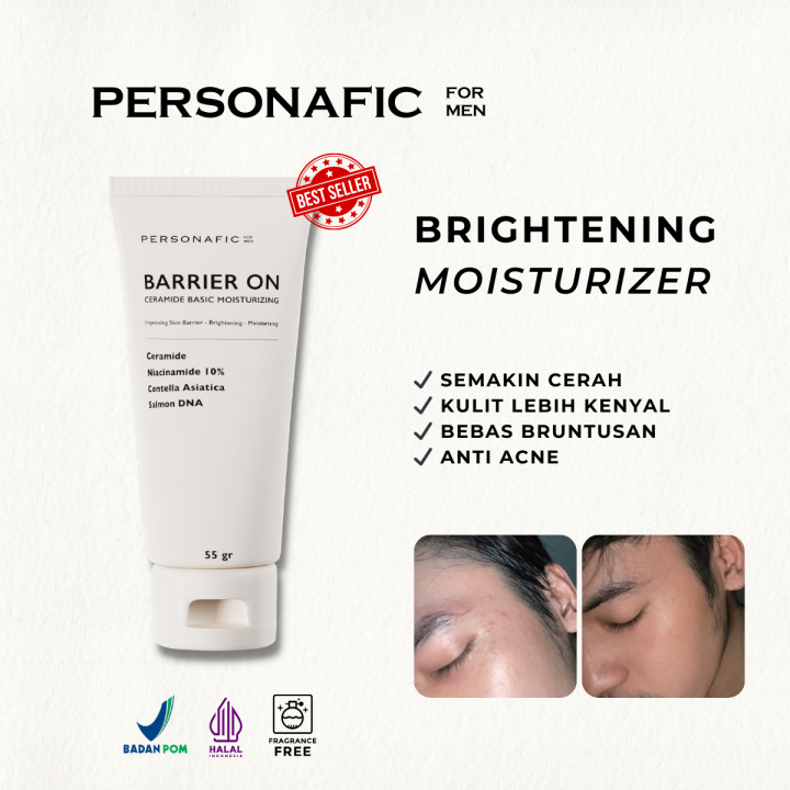 PERSONAFIC Barrier On Ceramide Moisturizer - Krim Wajah Pria Untuk ...