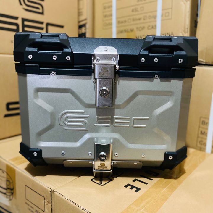 sec 45 liters alloy top box with backrest ex voyager (ORIGINAL SEC ...