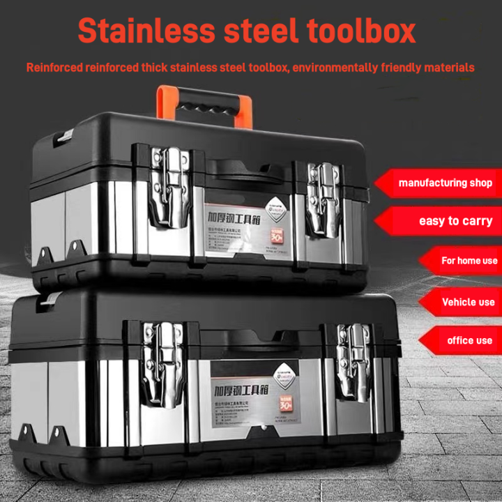 Stainless Steel Toolbox Storage Box Multi-Layer Folding Box Car ...