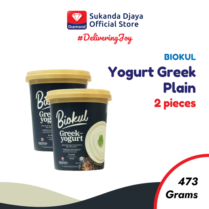 Biokul Yogurt Rasa Plain (Greek Style) 473 Gr [GET 2 PCS] | Lazada ...