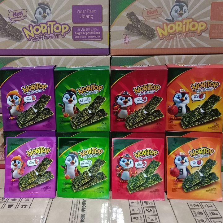 NORITOP NORI CRISPY SEAWED PRODUK BARU 1 BOX ISI 12 | Lazada Indonesia