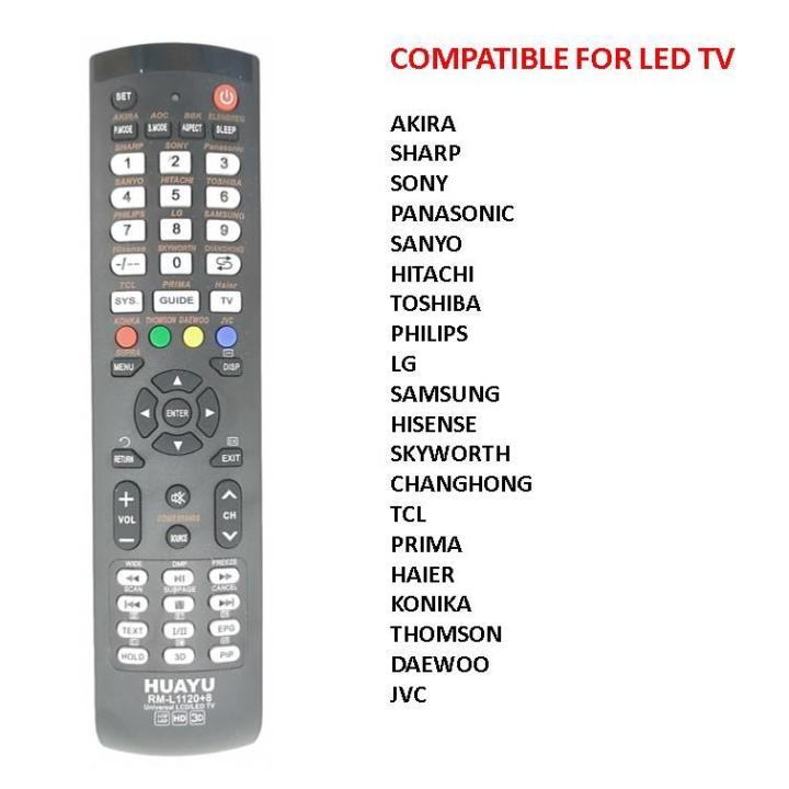 Huayu Universal Replacement TV Remote Control RM-L1120+8 | Lazada