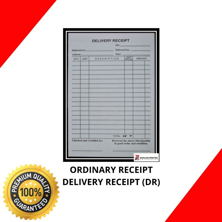 Ordinary Receipt | Delivery Receipt (DR) Big | Duplicate | Bulk orders ...