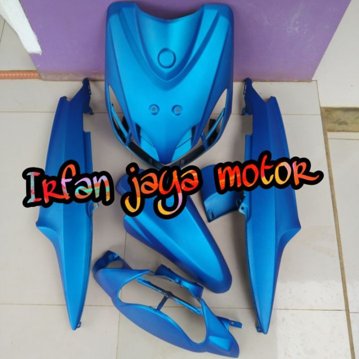 Cover body full halus Yamaha Mio Smile biru doff | Lazada Indonesia
