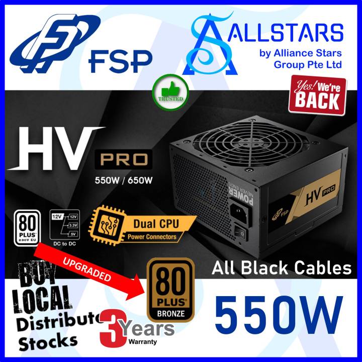 (ALLSTARS : We are Back / DIY Promo) FSP 550W HV PRO Black Edition 80 ...
