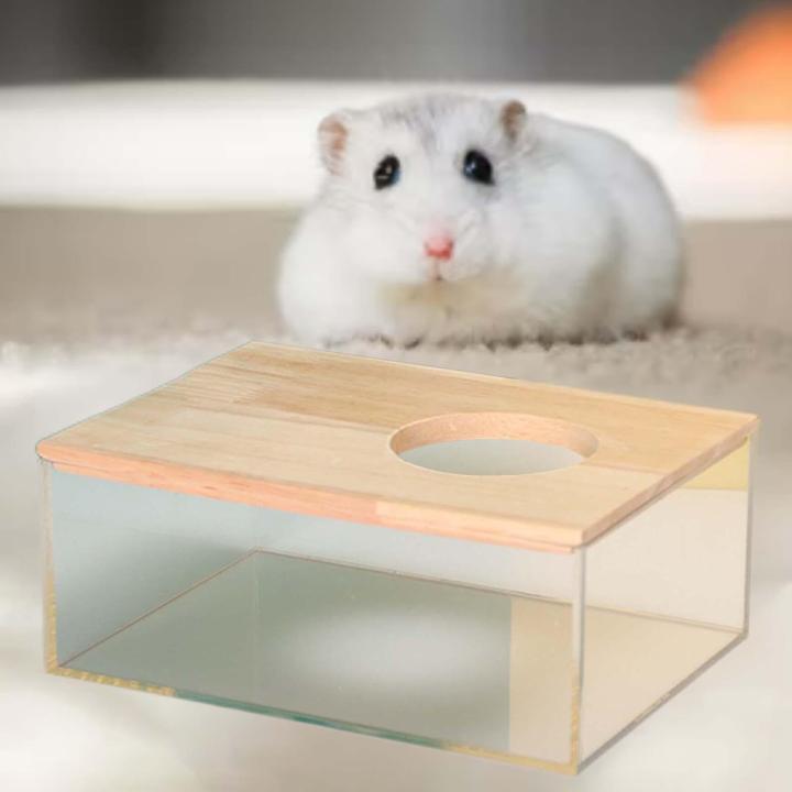Meowhouse Hamster Sand Bath Box, Transparent Acrylic Hamster Toilet ...