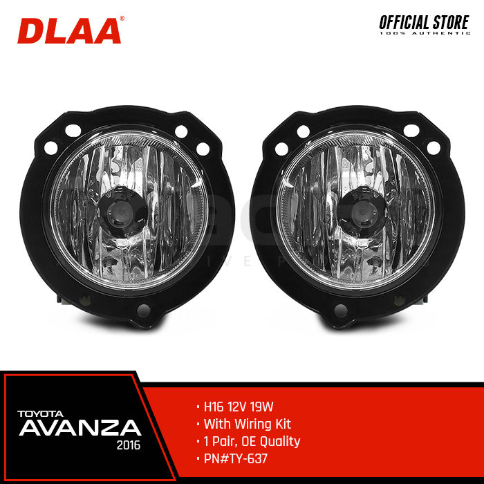 Roadfit DLAA Fog Lamp/Fog Light H16 12V 19W for Toyota Avanza 2016 with Wiring Kit,2PCS, TY-637 ...