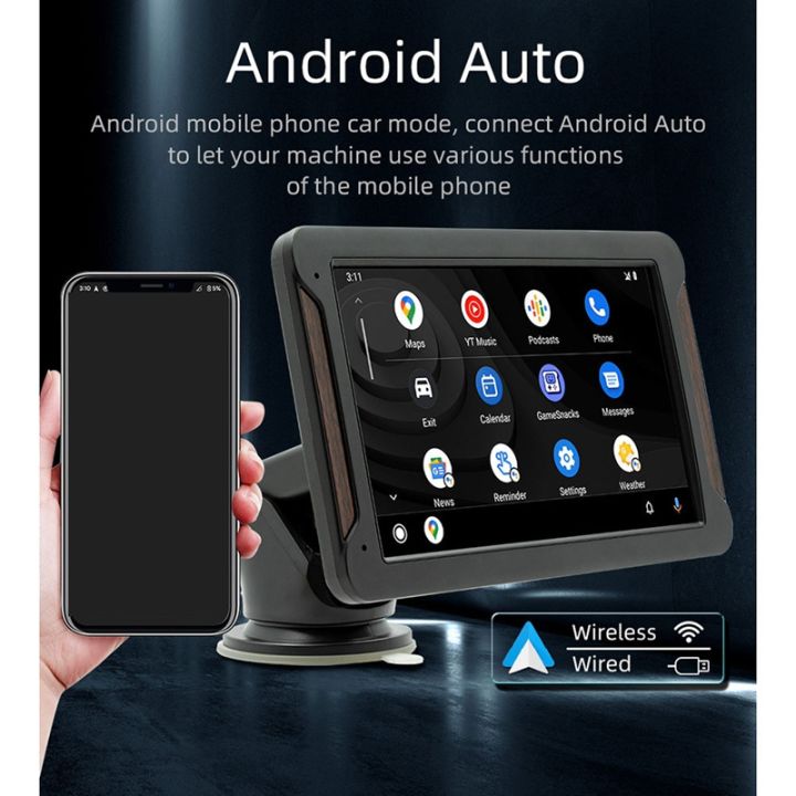 7Inch Car Touch Screen Wireless CarPlay Android Auto Car Portable Radio ...