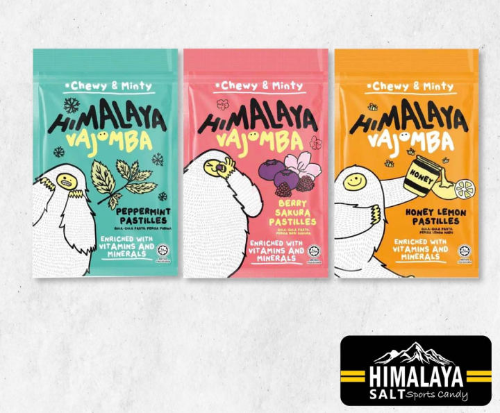 Himalaya Vajomba Pastilles 25g (Honey Lemon | Berry Sakura | Peppermint ...