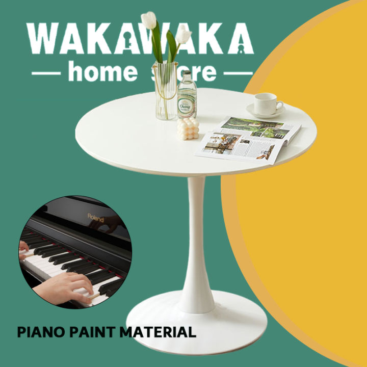 [Piano Paint]Round Table Coffe Table Nordic Table Coffee Shop Dining Table Balcony Commercial ...