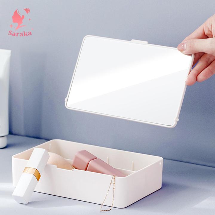 Saraka Portable Desktop Storage Box Cosmetics Storage Box for Home Desk ...