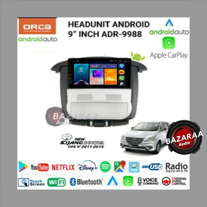 Head Unit Android ORCA 9 Inch INNOVA Tipe V 2011-2015 New Standard ...