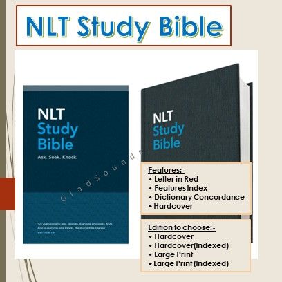 NLT Study Bible • Large Print • Indexed • Letter in Red • Hardcover ...