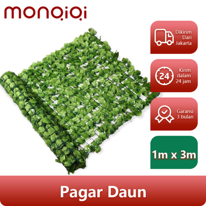 Pagar Daun Sintetis Artificial ukuran 1m x 3m Premium Grade | Lazada ...