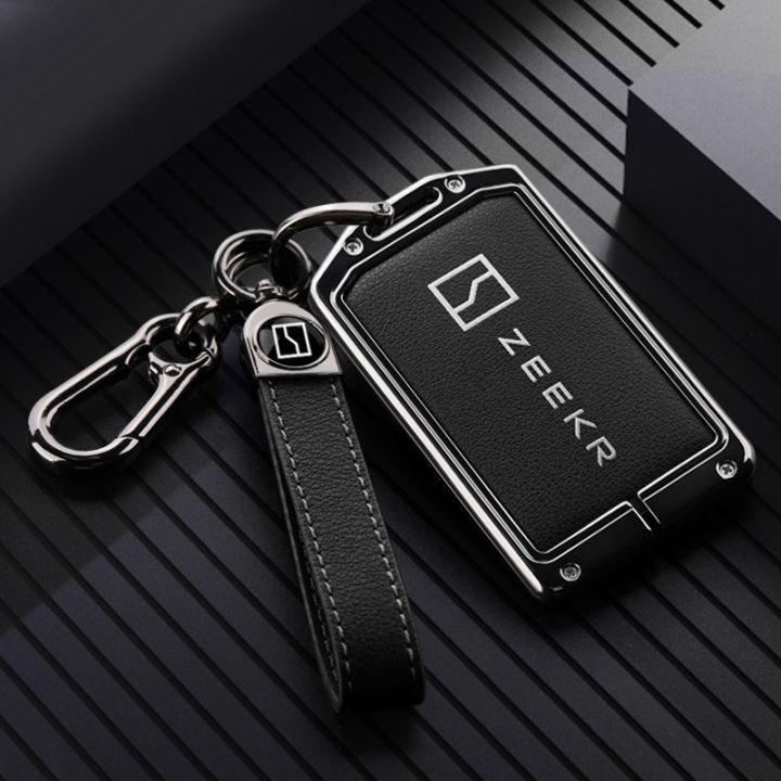 เคสเคสกุญแจรถยนต์หนังโลหะสำหรับ ZEEKR NFC สำหรับ ZEEKR 001 009 009 X ...