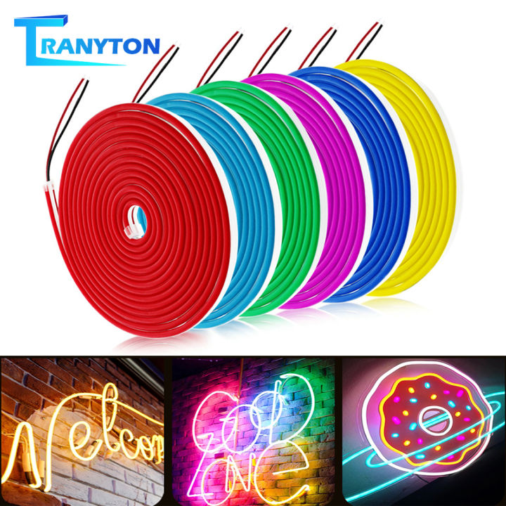 5M 12V Neon light RGB LED light strip IP67 waterproof 2835 flexible ...