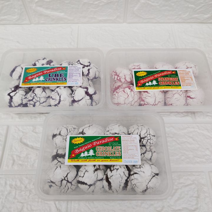 Baguio Paradise Crinkles, Choco, Strawberry & Ube Flavor, Baguio ...