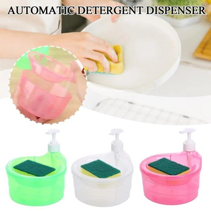 2in1 Soap Pump Tempat Dispenser Sabun Botol Cuci Piring Bulat 1000ml ...