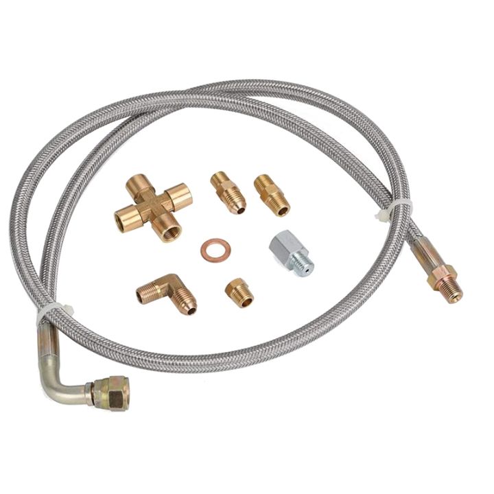 Universal Turbo Oil Feed Line Oil Return Line Oil Drain Line Kit 1/8 ...