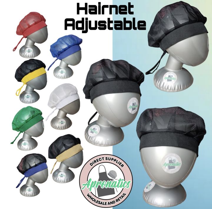 HAIRNET ADJUSTABLE HEAD CAP CHEF HAT ADJUSTABLE | Lazada PH