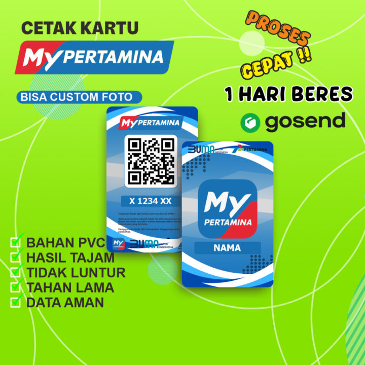 Cetak Kartu My PERTAMINA Kualitas Bahan Tebal Awet dan Tahan Lama ... Cetak Kartu My PERTAMINA Kualitas Bahan Tebal Awet dan Tahan Lama ...