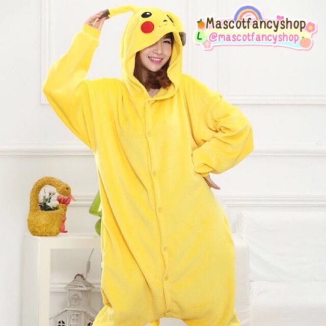 [มี COD] ชุดนอนมาสคอต แฟนซี ปิกาจู(pikachu) | Lazada.co.th