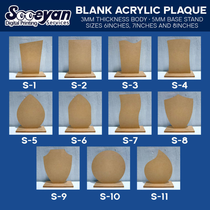 Acrylic Plaque Clear (3mm) | Lazada PH