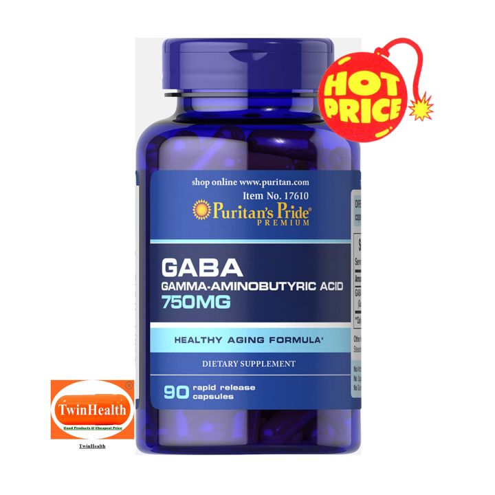 Puritan's Pride GABA (Gamma Aminobutyric Acid) 750 mg / 90 Capsules | Lazada.co.th