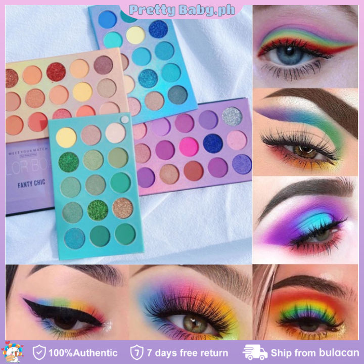New 60 Color Rotate Eye Shadow Palette Make up Shimmer Glitter ...