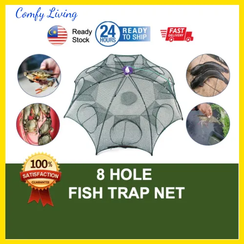 Comfy Living 8 Hole Fish Trap Bubu Payung Ikan Peralatan Barang ...