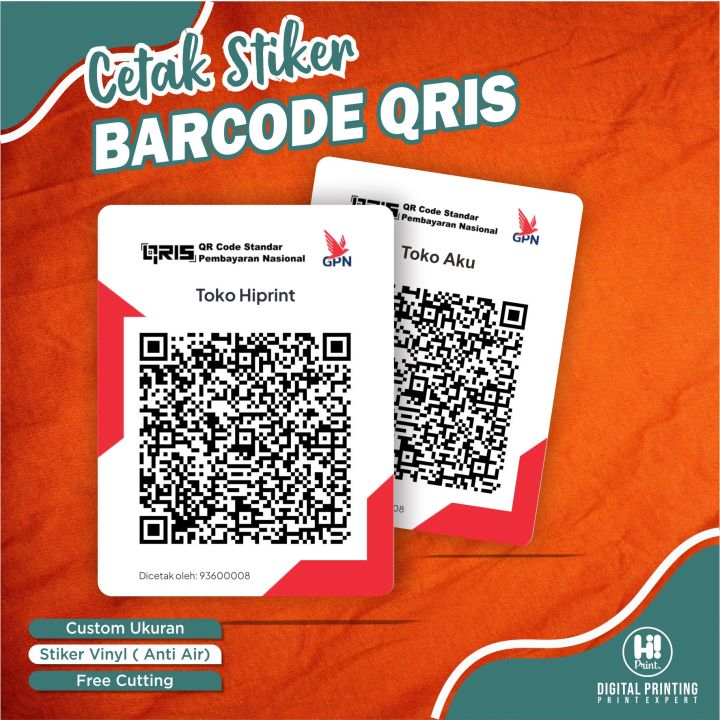 Cetak Stiker Barcode Qris | Lazada Indonesia