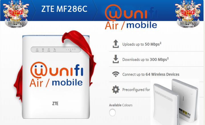 ZTE MF286C LTEFixed Wireless 3G 4G 300Mbps Simcard Wifi Router Up to 64 ...
