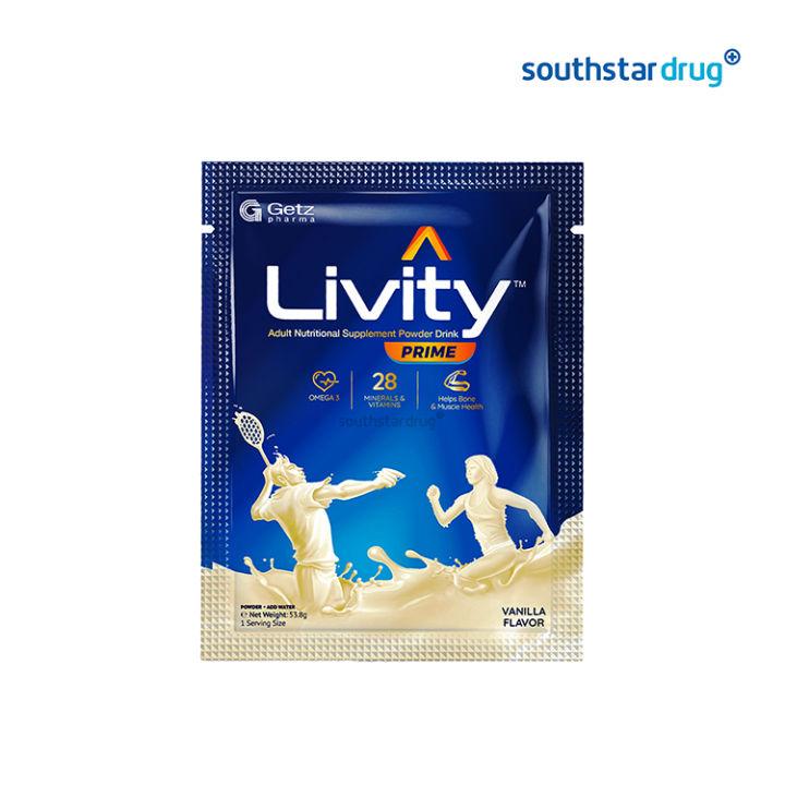 Livity Prime Vanilla Milk Sachet 55.8g | Lazada PH
