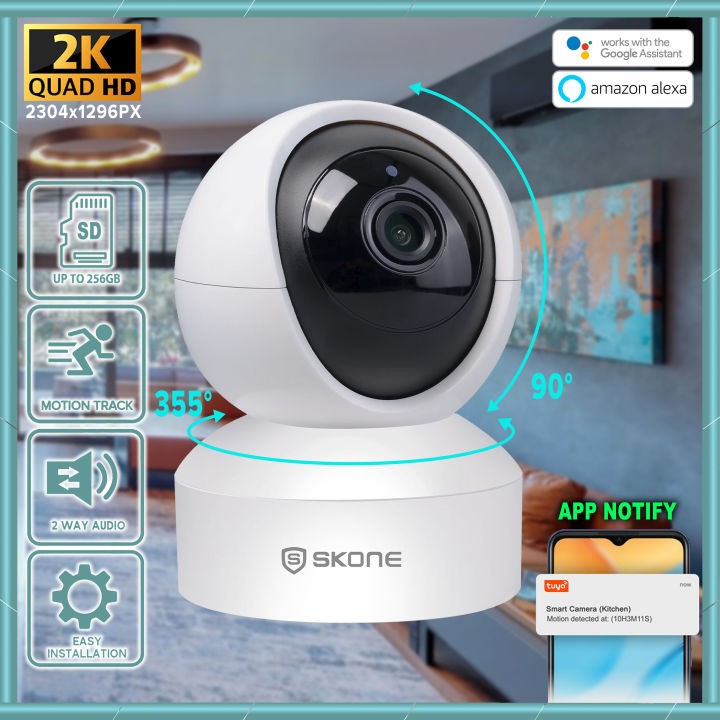 TUYA CCTV IP Camera 3MP Full HD 2K Smart Security WiFi Auto Track ...