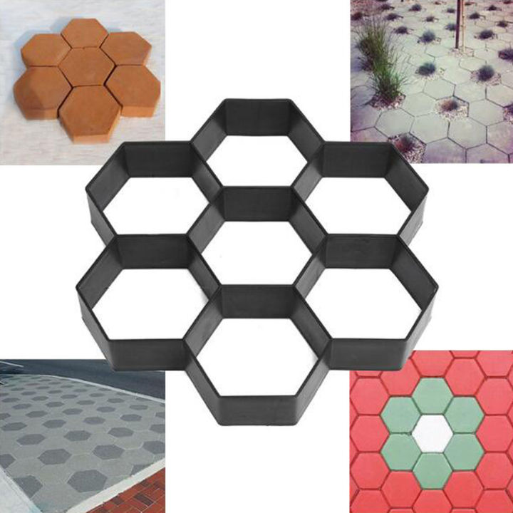 Hexagon Paving Mould Path Pathway Patio Pavers Garden Stones Shaper ...