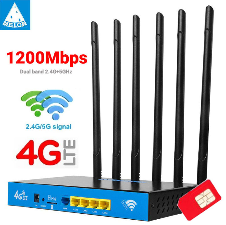 4G Router 1200Mbps firewfall Mesh Long Range 2.4G 5G Dual band Indoor ...