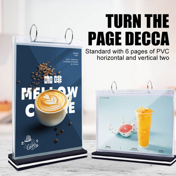 Restaurant menu board desktop menu sign stand bracket advertising board ...