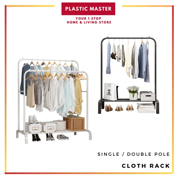 【Rak Baju/ Clothes Hanging Rack/ 晾衣架】Rak Baju Satu Tiang/ Dua Tiang ...