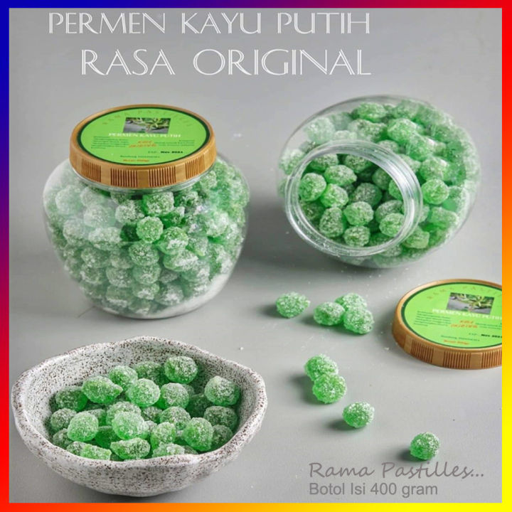 PERMEN RASA KAYU PUTIH ASLI 400 gram kemasan Toples Kendi Unik dan Lucu ...