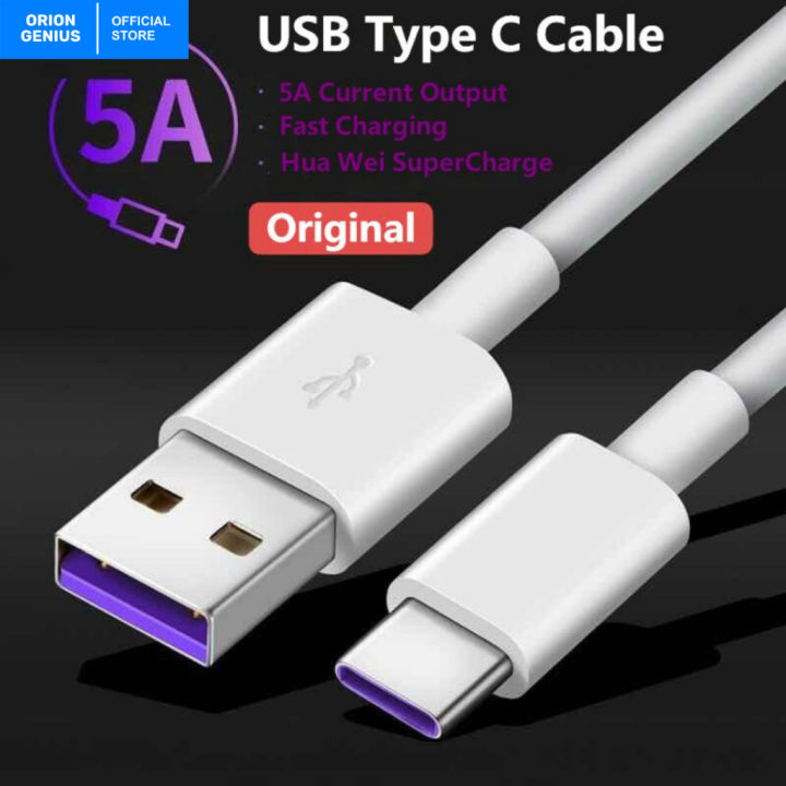 Orion Genius Kabel Pengisian Daya Cepat Transfer Data USB-C 5A Cable ...