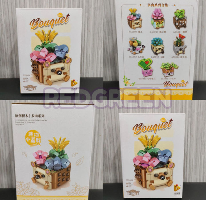 mainan anak brick bucket bunga brick bouquet flower edukasi anak ...