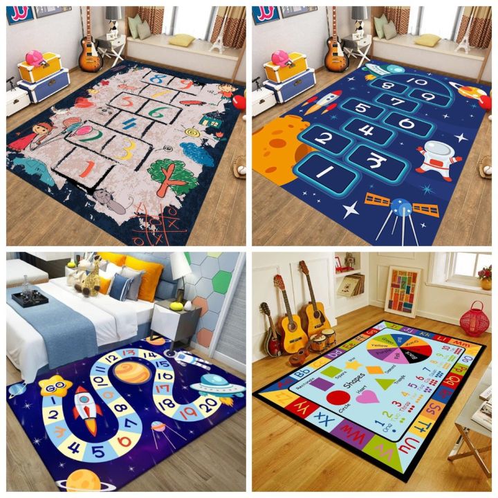 3D Carpet Velvet Cartoon Anti-Slip Carpet Baby Room Decor Mat Baby Kids ...