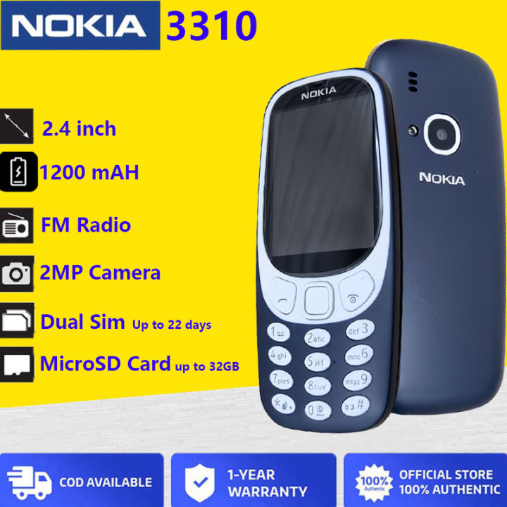 Nokia 3310 cellphone keypad original 1200mAH Dual Sim Keypad Phones ...