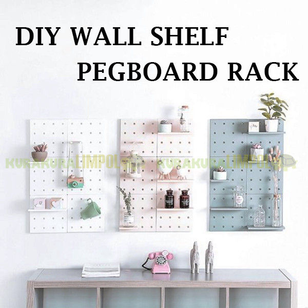 Rak Gantung Dinding Pegboard Rak Papan Organizer Wall Shelf Serbaguna ...