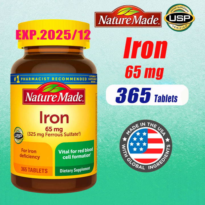 Nature Made Iron 65 mg 365 Tablets 325 mg | Lazada.co.th